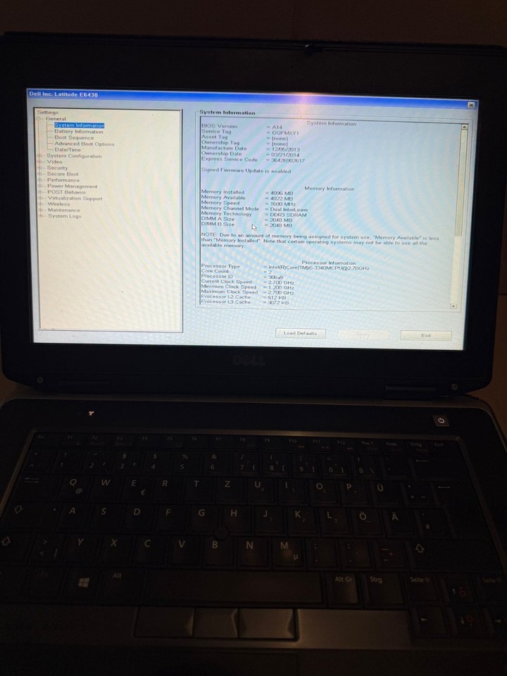 DELL Latitude E6430 ATG Laptop Black Intel Core i5-10958ft Portable 4GB ...