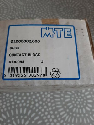 MTE contactor contact block uc05 part no.01.000002.000 | eBay UK
