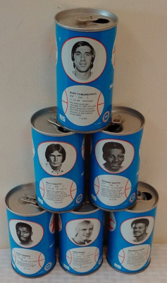 6 Diff Vintage 1979 RC COLA Soda Can Tab NBA Basketball ABA Lot Gervin ...