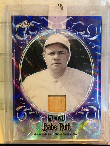 2019 Leaf Trading Babe Ruth purple shimmer Game used bat card 3/5 sb-11 ...