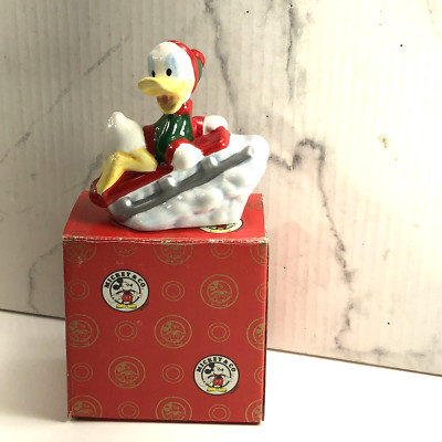 Enesco DONALD Duck ON SLED FIGURINE Disney Wonderful Winterland 653039 ...