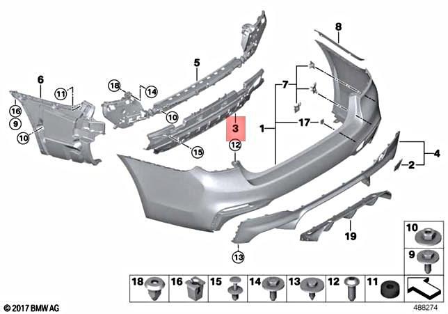 Genuine BMW M5 F90 Sedan Exhaust Support 51128065846 | eBay