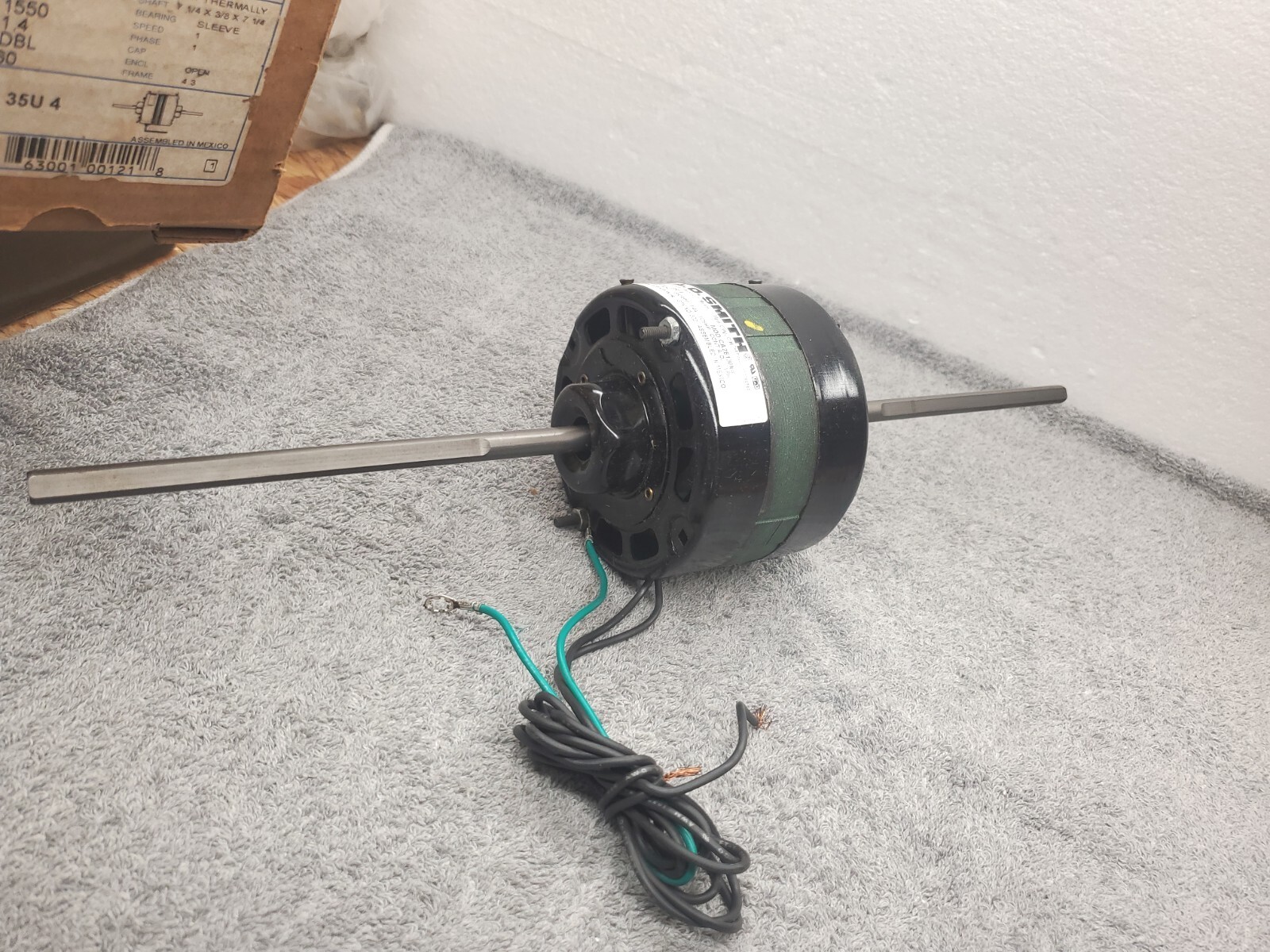 A.O. Smith 322 1/25 HP 115 Volt 1550 RPM Blower Motor 322 S87-425 NEW ...
