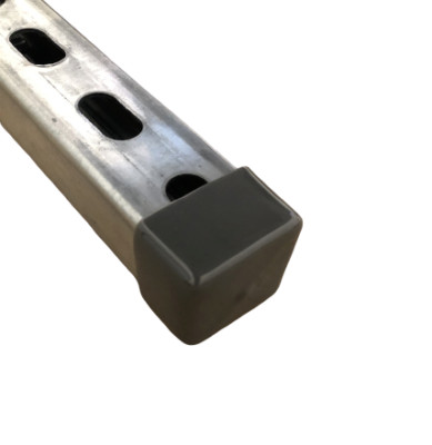 Pack of 100 Gray End Strut Caps 1-5/8" Plastic Vinyl Uni-Strut Safety ...