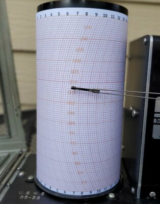 BAS66 MONTHLY Microbarograph CHART MILLIBARS Belfort Bendix Friez pack ...