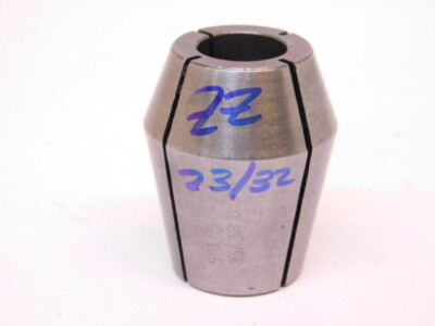 USED UNIVERSAL ENGINEERING SERIES "ZZ" 23/32" DOUBLE TAPER COLLET .7188 ...