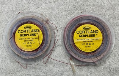 2 Vintage Cortland Kerplunk Braided Trolling Line Lead Core 100 yds 36 ...
