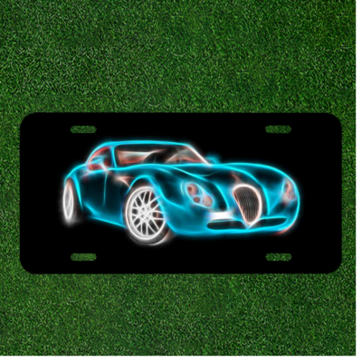 Custom Personalized License Plate Auto Tag With Fancy Blur Car Design ...