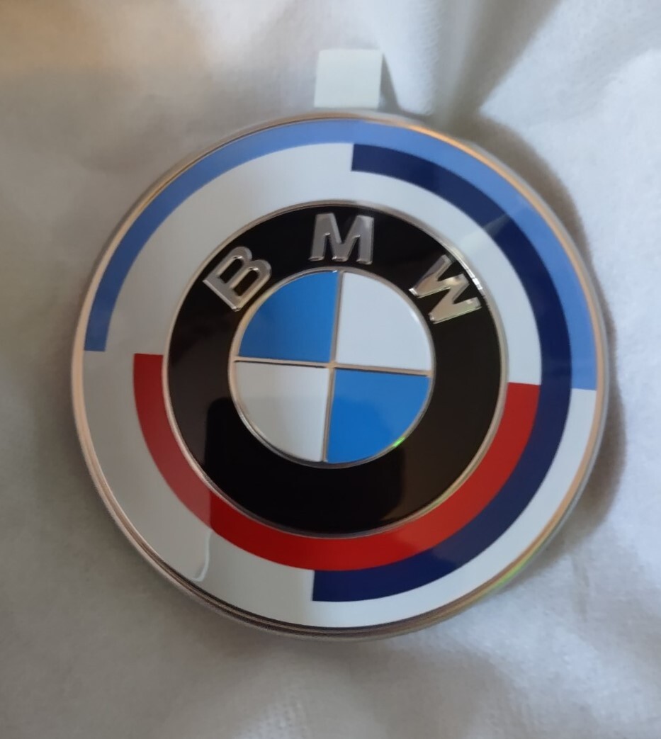 BMW OEM 50 Year 82mm Blue Red White Roundel Badge Emblem Front Rear ...