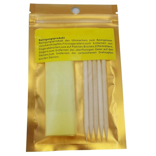 1 Set Watch Movement Cleaning Clay Cleaner + Wooden Stick Kit for ...