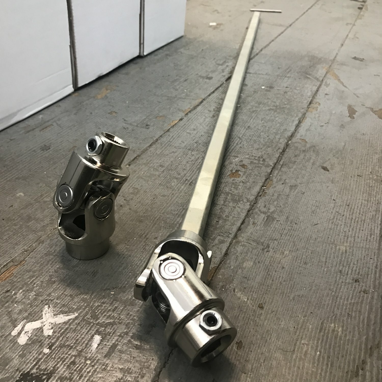 36" Shaft Steering Linkage 1" DD Column x 9/16-26 Mustang II Manual ...
