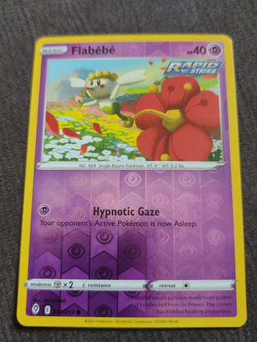 Flabebe 071/203 Reverse Holo Evolving Skies Pokemon TCG Card NM ...