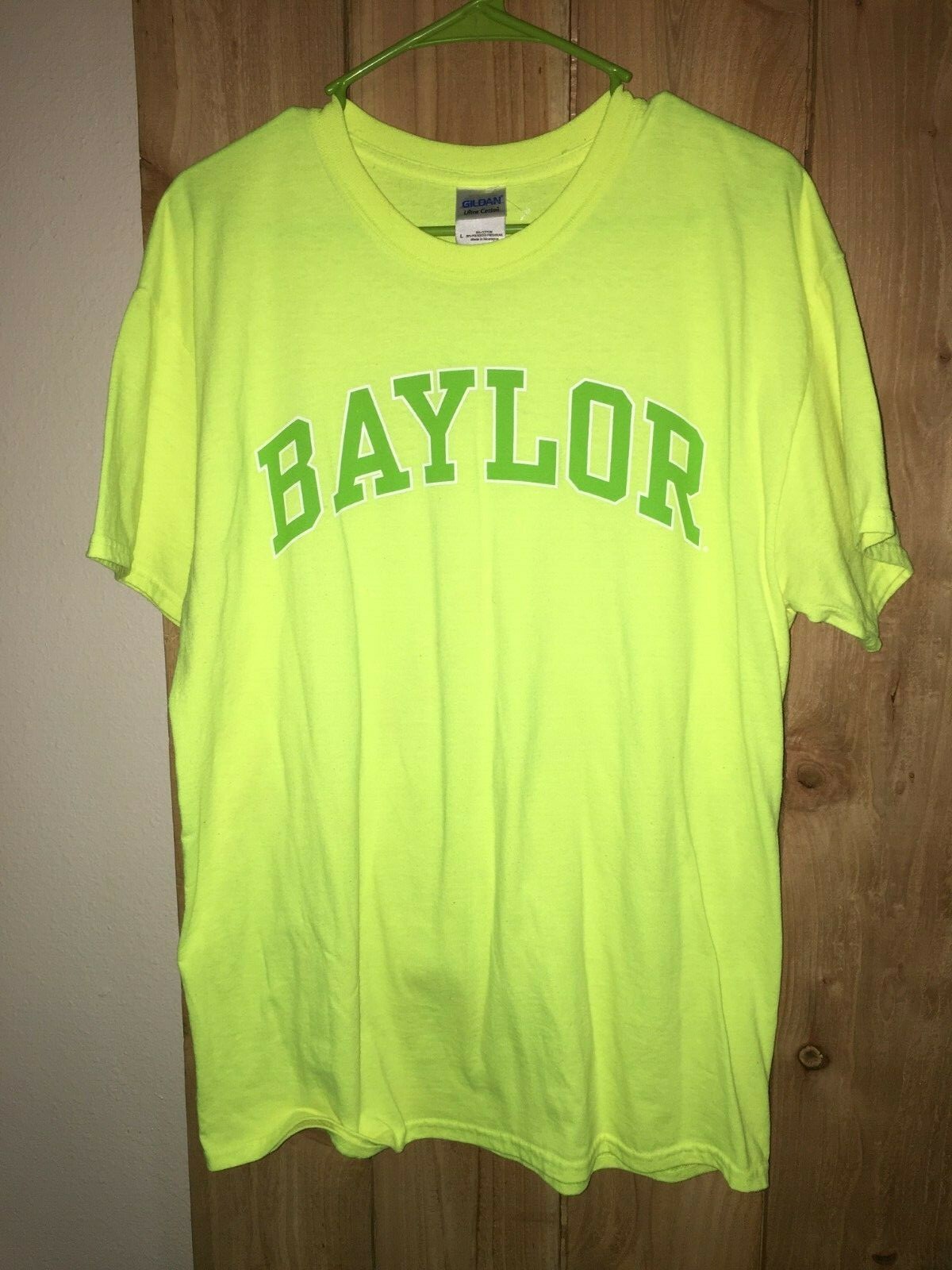 NCAA Baylor Univerisity Mens Yellow Team T Shirt Size L | eBay