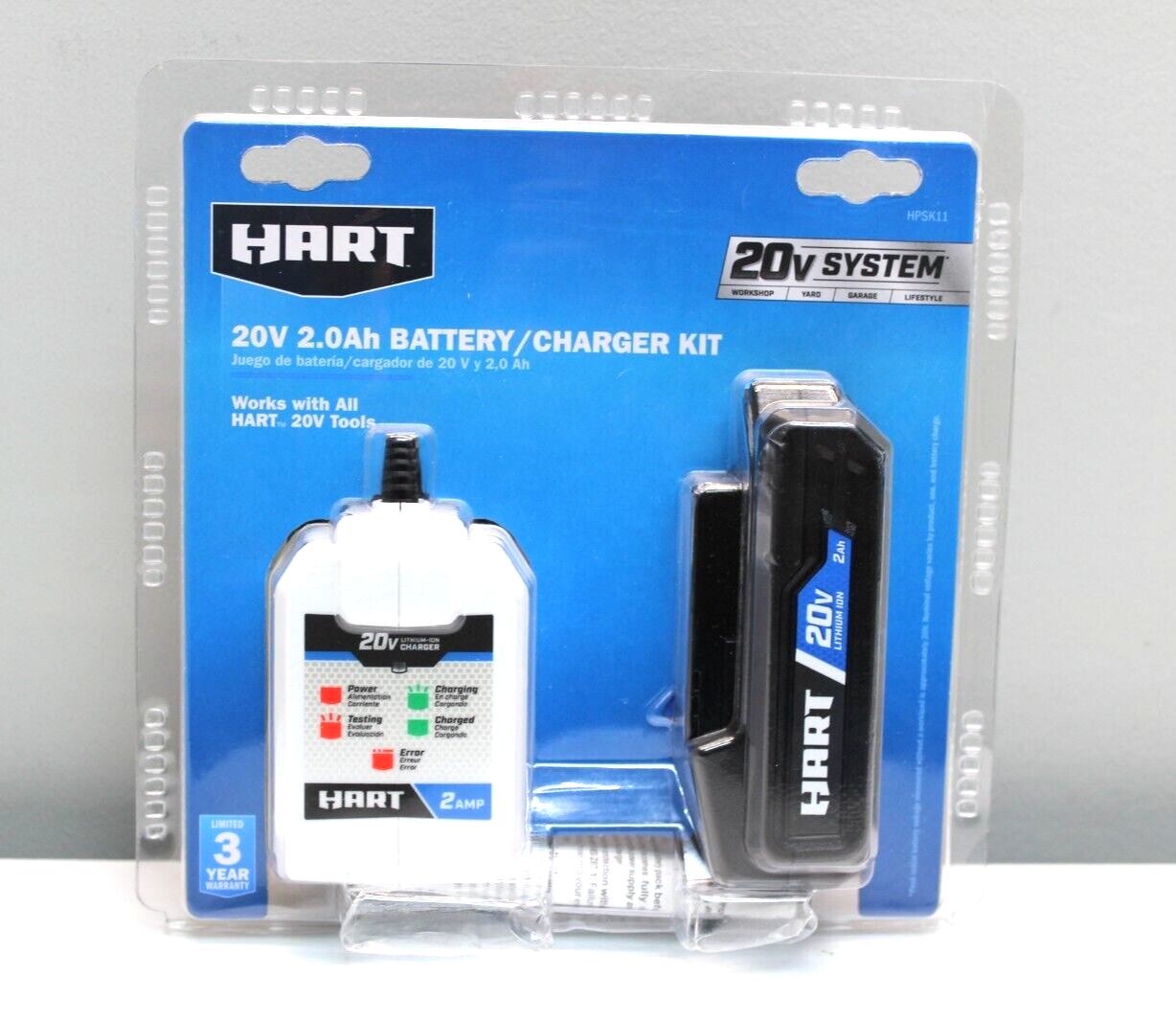 HART 2.0Ah Li-Ion Battery / Charger Kit 20V Lithium System. NEW SEALED ...