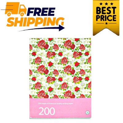 A4 200 Page Hard Cover Ruled Line Note Book Journal Writing Notepad ...