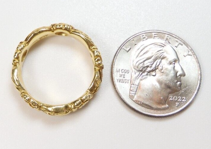 Antique Diamond Unisex Wedding Eternity Band DH 17KY Ring Size 9 UK-R1 ...