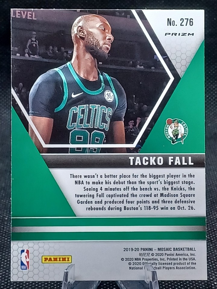 2019-20 Panini Mosaic NBA Debut Tacko Fall RC Reactive Blue Prizm #276 ...