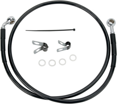 Drag +4" Black Coat Front Brake Line Kit for Harley 04-10 XL 883 L N ...