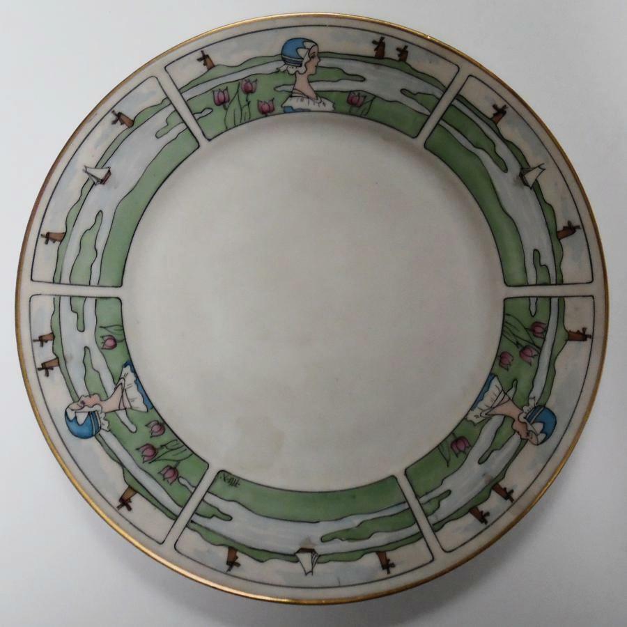 Antique Pickard Artist Sign Ruth Alexander Arts & Crafts DUTCH GIRL ...