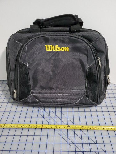 Wilson Logo Laptop Computer Black Case Bag 3 Compartment 16” X 12” | eBay