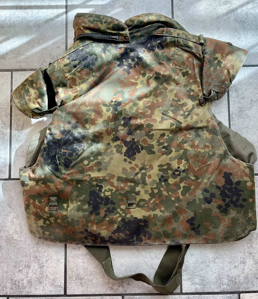 1995 German Bundeswehr Army Flecktarn Camo Fragmentation FLAK Vest Size ...