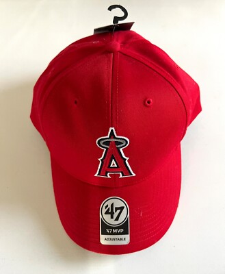 NEW WITH TAGS ANGELS '47 MVP RED ADJUSTABLE BASEBALL HAT CAP | eBay