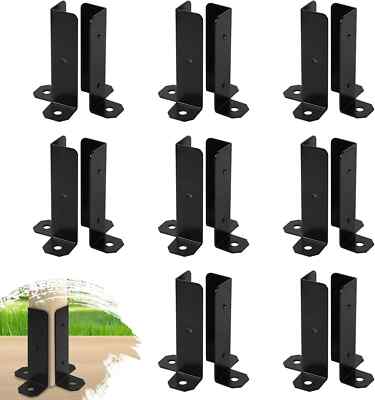 16Pcs Adjustable Post Base Bracket Fit 1.5x1.5, 2x2, 2x4, 4x4 Post Deck ...