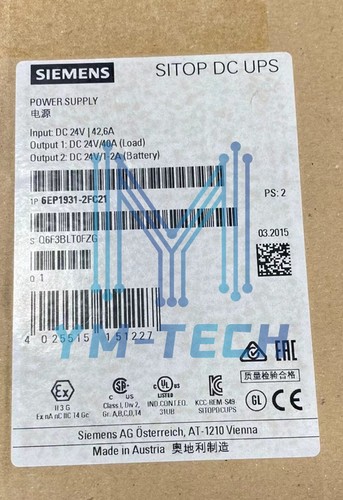 New Siemens 6EP1931-2FC21 6EP19312FC21 SITOP DC UPS Module 24V/40A ...