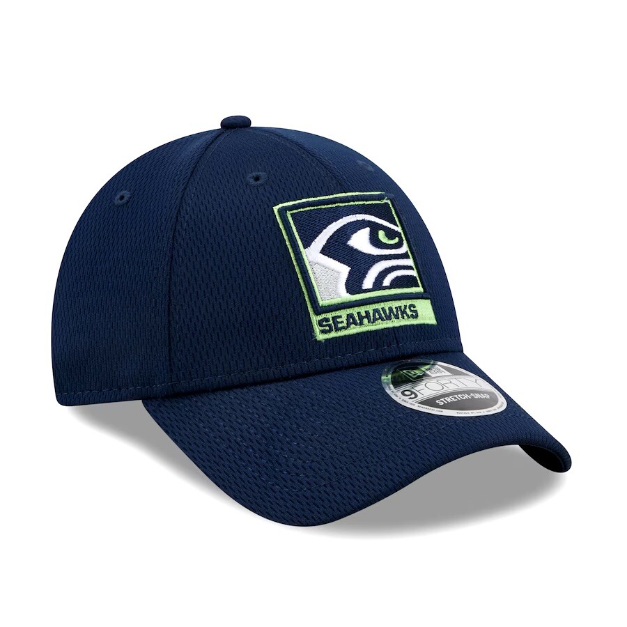 Seattle Seahawks Hat Cap Snapback Navy Blue NFL Framed New Era 9FORTY ...