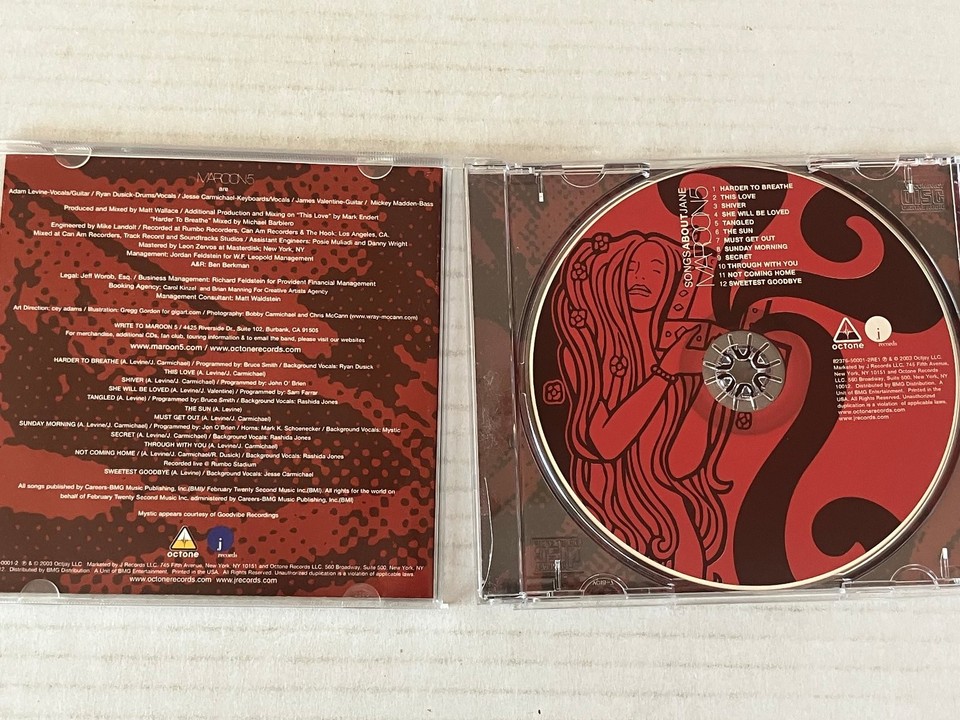 Maroon 5 – Songs About Jane CD 2002 Pop Rock Octone J Records | eBay
