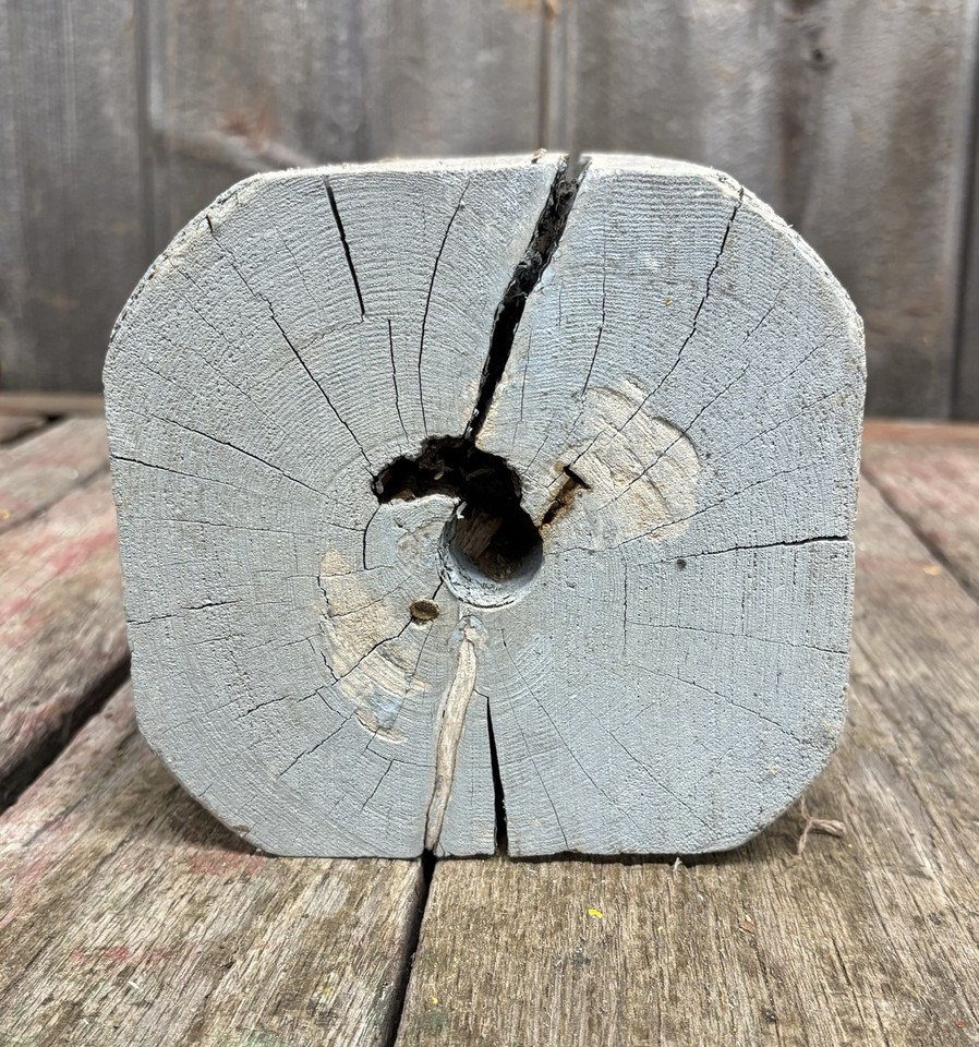 Vintage 13” Weathered Wood MAINE Lobster Buoy Rustic Nautical Home ...