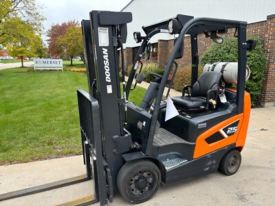 2021 Doosan GC25S-9. 5000 lb Forklift LP Gas Engine. 3 Stage Mast Side ...