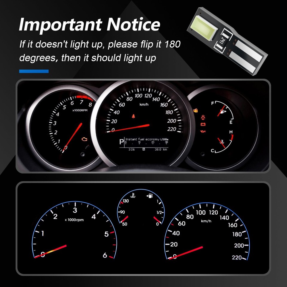 20X T5 ICE BLUE 5630 LED INSTRUMENT GAUGE CLUSTER DASH LIGHT BULBS W ...