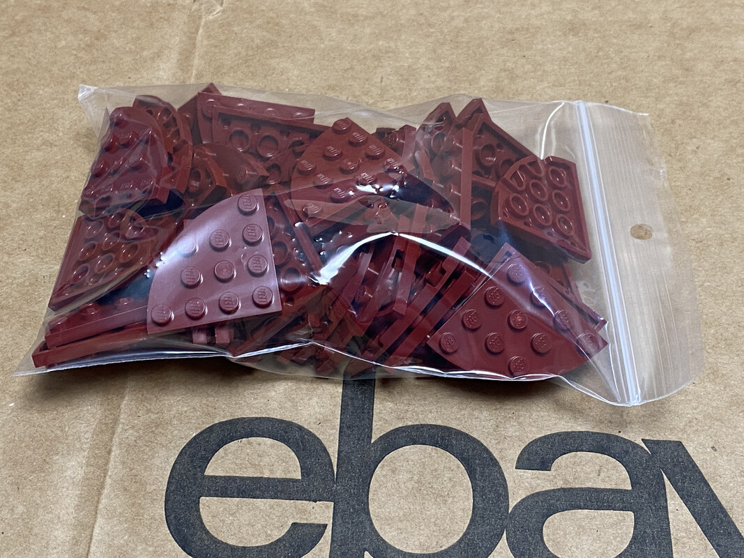 LEGO Parts - Dark Red Plate, Round Corner 4 x 4 - No 30565 - QTY 40 | eBay