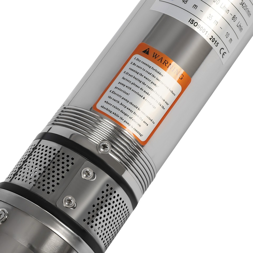 110v Submersible Deep Well Water Pump Stainless Steel Submersible Well ...