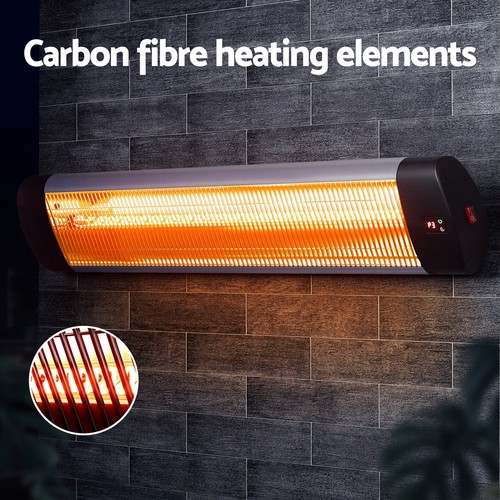 Devanti Electric Strip Heater Radiant Heaters Indoor Outdoor Remote ...
