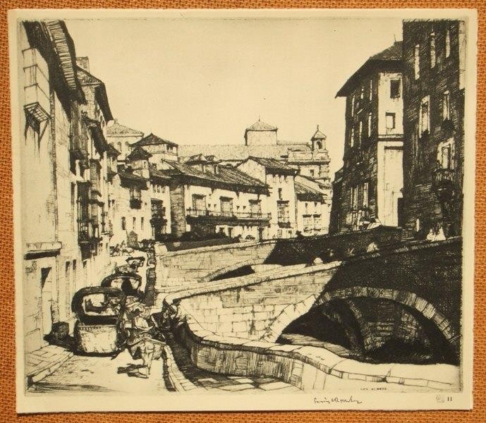 Louis C. Rosenberg art deco etching photogravure with signature ...