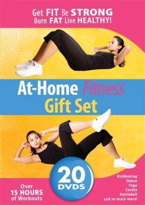AT HOME FITNESS GIFT SET 20 DVD Set New Dancercise Kettlebell ...
