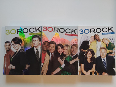30 Rock Seasons 1 2 3 DVD box set LOT Tina Fey Alec Baldwin Tracy ...