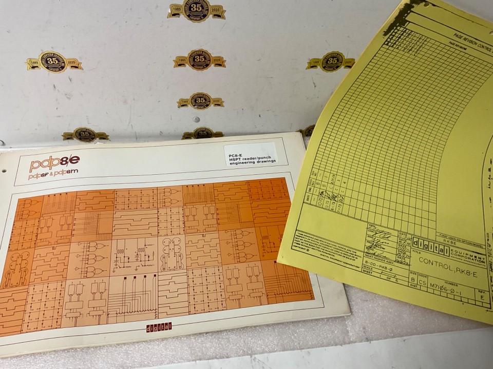 DEC DIGITAL PC04 Paper Tape reader punch PC8E complete rack mount doc ...