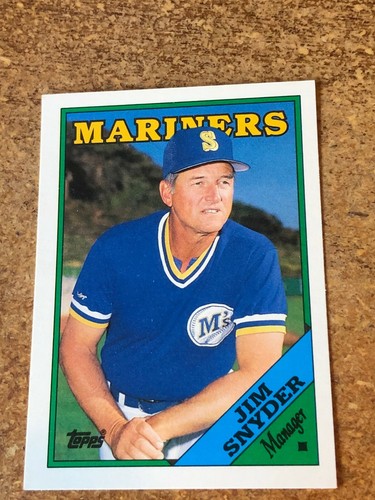 1988 Topps Traded Baseball # 112T Jim Snyder Seattle Mariners Manager ...