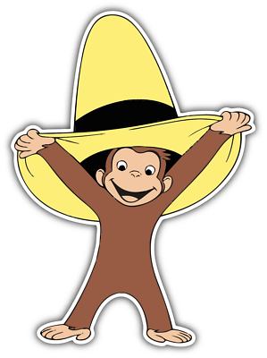 Monkey George Sticker laptop wall car phone Kids Child Curious George ...