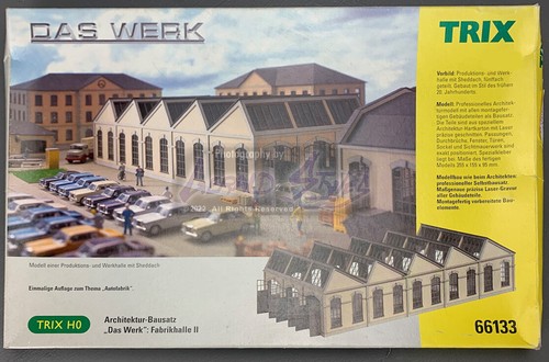 HO TRIX 66133 Architectural Kit Factory Building II Structure Kit ...