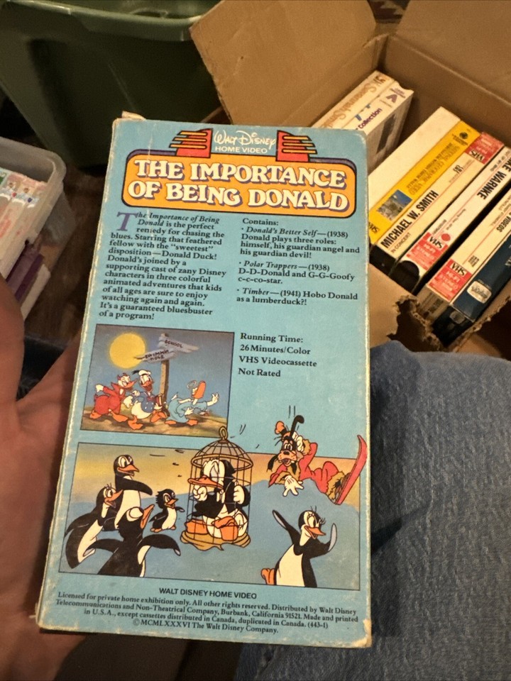 The Importance Of Being Donald (VHS) Walt Disney Home Video | eBay