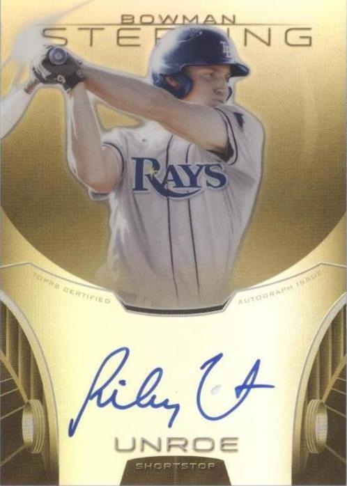 2013 Bowman Sterling - Prospect Autographs Riley Unroe #BSAP-RU Gold ...