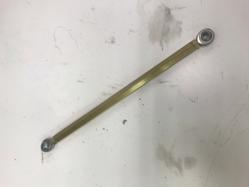 *HEX* SOLID BRASS SHIFT LINKAGE ROD harley softail forward control 12-1 ...