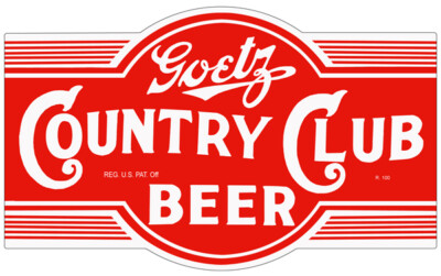 Goetz Country Club Beer Cut Out Metal Sign 24x15 | eBay