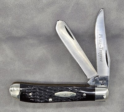 Vintage 1980 Case XX 6207 SP SSP Mini Trapper Brown Bone Handle Knife ...