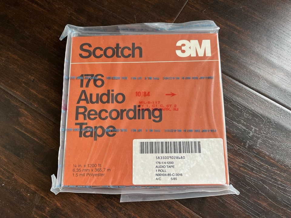 BRAND NEW Scotch 176 Audio Recording Tape, 1/4" x 1200' 3M Reel-To-Reel ...
