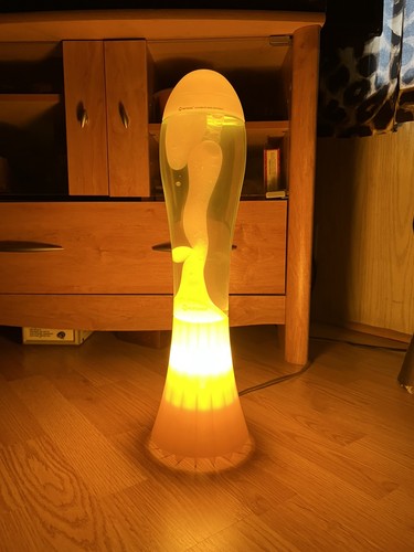 Mathmos Fluidium Lava Lamp/Vintage/Yellow/Clear GOOD USED CONDITION UK ...